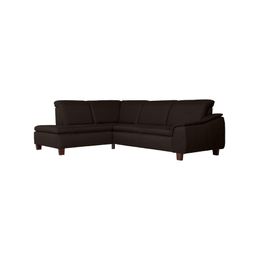 58 aufm Kessel ECKSOFA mit Ottomane links Kaylil Flachgewebe schoko | Gr.: onesize
