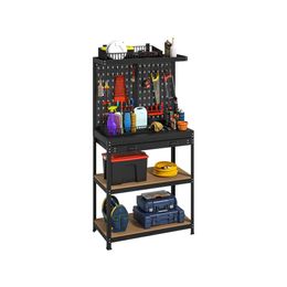 HOMCOM Werkbank in Schwarz 80L x 40,5B x 155H cm | Gr.: onesize