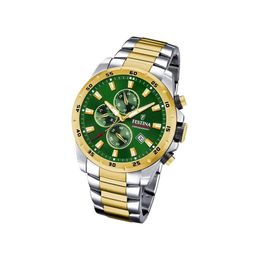 Analog-Armbanduhr Festina Chronograph Sport silber, gold gro&szlig; (ca. 45mm) | Gr.: onesize