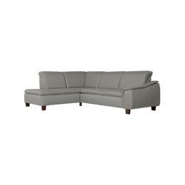 58 aufm Kessel ECKSOFA mit Ottomane links Kaylil Flachgewebe hellgrau | Gr.: onesize