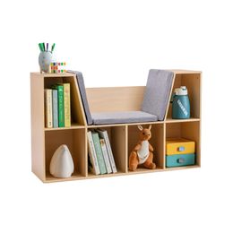 HOMCOM Kinder B&uuml;cherregal Natur | Gr.: onesize