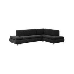 58 aufm Kessel ECKSOFA mit Ottomane rechts Kaye Metallfu&szlig; verchromt/schwarz | Gr.: onesize