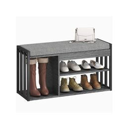 HOMCOM Schuhbank in Grau 86L x 30B x 45,4H cm | Gr.: onesize
