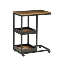 HOMCOM Beistelltisch in Braun 51L x 33B x 66H cm | Gr.: onesize