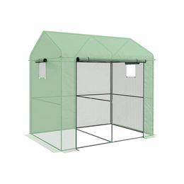 Outsunny Gew&auml;chshaus in Gr&uuml;n 200L x 140B x 200H cm | Gr.: onesize