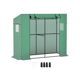 Outsunny Gew&auml;chshaus in Gr&uuml;n 200L x 76B x 170H cm | Gr.: onesize
