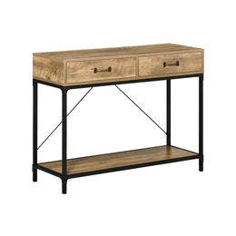 HOMCOM Konsolentisch in Braun & Schwarz 100L x 35B x 76,5H cm | Gr.: onesize