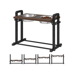 PawHut Erh&ouml;hter Hundenapf Braun | Gr.: onesize