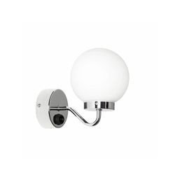 Licht-Erlebnisse Wandlampe (B)12.5 x (H)19 cm in Chrom Wei&szlig; | Gr.: onesize