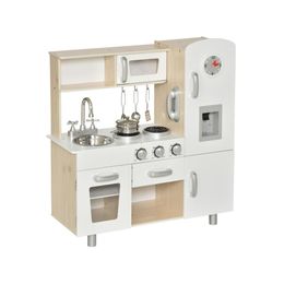 HOMCOM Kinderk&uuml;che in Wei&szlig; 74L x 30B x 81H cm | Gr.: onesize
