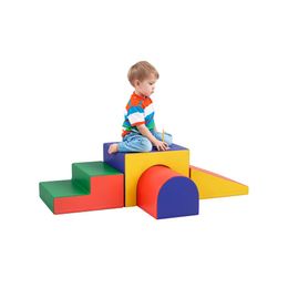 HOMCOM Bausteinset in Rot 150L x 50B x 39H cm | Gr.: onesize