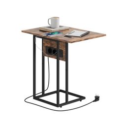 HOMCOM Beistelltisch in Rustikal-Braun 39L x 29B x 57H cm | Gr.: onesize