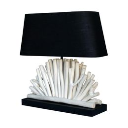 Licht-Erlebnisse Tischlampe (B)35 x (L)25 x (H)40 cm in Schwarz Wei&szlig; | Gr.: onesize