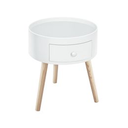 HOMCOM Beistelltisch-&Oslash;38 x 45H cm-Wei&szlig; | Gr.: onesize