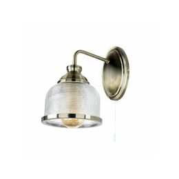 Licht-Erlebnisse Wandlampe (B)14.5 x (H)23.5 cm in Messing Antik Klar/Transparent | Gr.: onesize