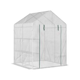 Outsunny Gew&auml;chshaus in Wei&szlig; 143L x 143B x 195H cm | Gr.: onesize