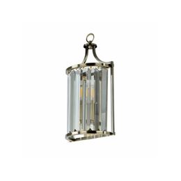 Licht-Erlebnisse Wandlampe (B)19 x (H)37 cm in Messing Antik Klar/Transparent | Gr.: onesize