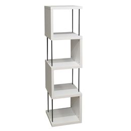 58 aufm Kessel REGAL Elga 33x33x126 B&uuml;cherregal Standregal wei&szlig; matt lack | Gr.: onesize