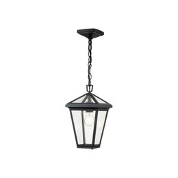 Licht-Erlebnisse Au&szlig;en Pendelleuchte (B)20.3 x (L)20.3 x (T)45.9 cm in Schwarz Transparent | Gr.: onesize