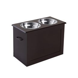 PawHut Erh&ouml;hter Hundenapf Espresso | Gr.: onesize