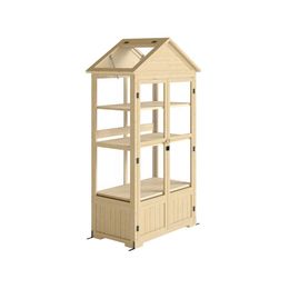 Outsunny Fr&uuml;hbeet in Naturholz 100L x 56,5B x 178H cm | Gr.: onesize