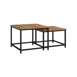 HOMCOM Couchtisch in Naturholz 60L x 60B x 45H cm | Gr.: onesize