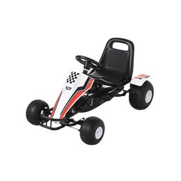 HOMCOM Gokart Tretauto in Wei&szlig; 104L x 66B x 57H cm | Gr.: onesize