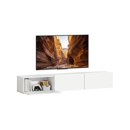 HOMCOM TV Schrank in Wei&szlig; 180L x 31,5B x 29,8H cm | Gr.: onesize
