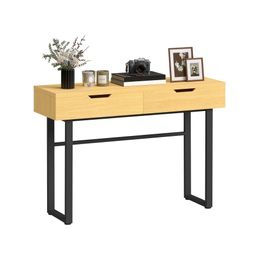 HOMCOM Konsolentisch in Naturholz 110L x 35B x 76,5H cm | Gr.: onesize