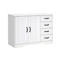 HOMCOM Sideboard in Wei&szlig; 105L x 40B x 76H cm | Gr.: onesize