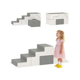 HOMCOM Bausteinset in Grau 147L x 49B x 47H cm | Gr.: onesize