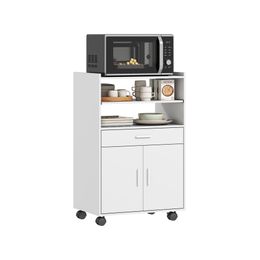HOMCOM Mikrowellenschrank-59L x 40B x 92H cm-Wei&szlig; | Gr.: onesize