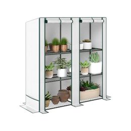 Outsunny Gew&auml;chshaus in Wei&szlig; 144L x 48B x 152H cm | Gr.: onesize