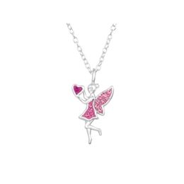 Alexander York Kette mit Anh&auml;nger ELFE Kristall in rosa aus 925 Silber - 2-tlg. in silber | Gr.: onesize