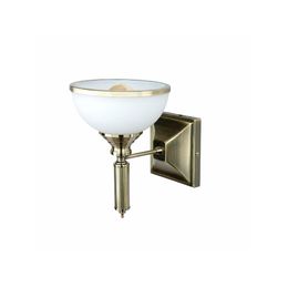Licht-Erlebnisse Wandlampe (B)15 x (H)27 cm in Messing Antik Wei&szlig; | Gr.: onesize