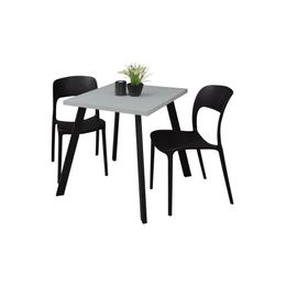58 aufm Kessel BARTISCH Eirene 70x70x75 schwarz matt/aqua matt lack | Gr.: onesize