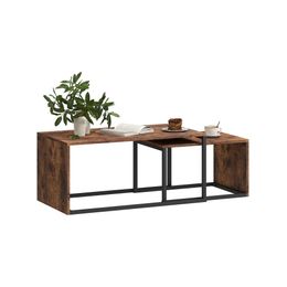 HOMCOM Couchtisch in Rustikal-Braun 90L x 48B x 42H cm | Gr.: onesize