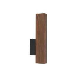 Licht-Erlebnisse Wandlampe EEK F (B)4 x (H)31 cm in Schwarz Walnuss | Gr.: onesize