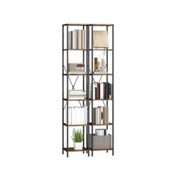 HOMCOM B&uuml;cherregal in Rustikal-Braun 30L x 30B x 174,5H cm | Gr.: onesize