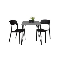 58 aufm Kessel BARTISCH Eirena 70x70x75 schwarz matt/kreidegrau matt lack | Gr.: onesize