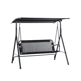 Outsunny Hollywoodschaukel in Schwarz 172L x 110B x 155H cm | Gr.: onesize