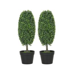HOMCOM Kunstpflanze in Gr&uuml;n 17,5L x 17,5B x 60H cm | Gr.: onesize