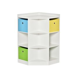 HOMCOM Kinderregal in Wei&szlig; 57,4L x 57,4B x 94H cm | Gr.: onesize