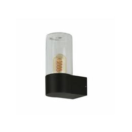 Licht-Erlebnisse Au&szlig;en Wandlampe (B)8.9 x (H)19.7 cm in Schwarz Klar | Gr.: onesize