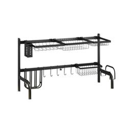 HOMCOM Abtropfgestell in Schwarz 93L x 30B x 52H cm | Gr.: onesize