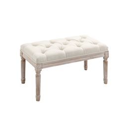 HOMCOM Sitzhocker in Cremewei&szlig; 80L x 40B x 43H cm | Gr.: onesize