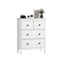 HOMCOM Kommode in Wei&szlig; 74L x 35B x 97H cm | Gr.: onesize