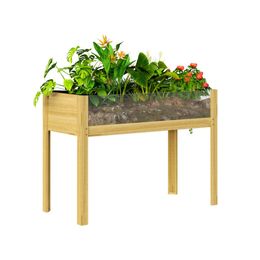 Outsunny Hochbeet in Naturholz 110L x 50B x 80H cm | Gr.: onesize