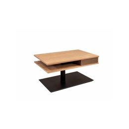 58 aufm Kessel COUCHTISCH h&ouml;henverstellbar Clem 90x49x60 Furnier Schwarz/Wildeiche | Gr.: onesize