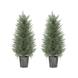 HOMCOM Kunstpflanze in Gr&uuml;n 15L x 15B x 90H cm | Gr.: onesize